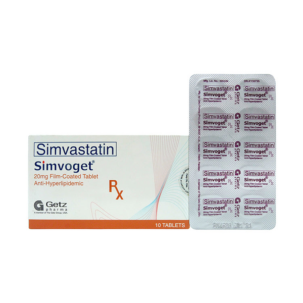 SIMVOGET Simvastatin 20mg Film-Coated Tablet 1's price in the ...